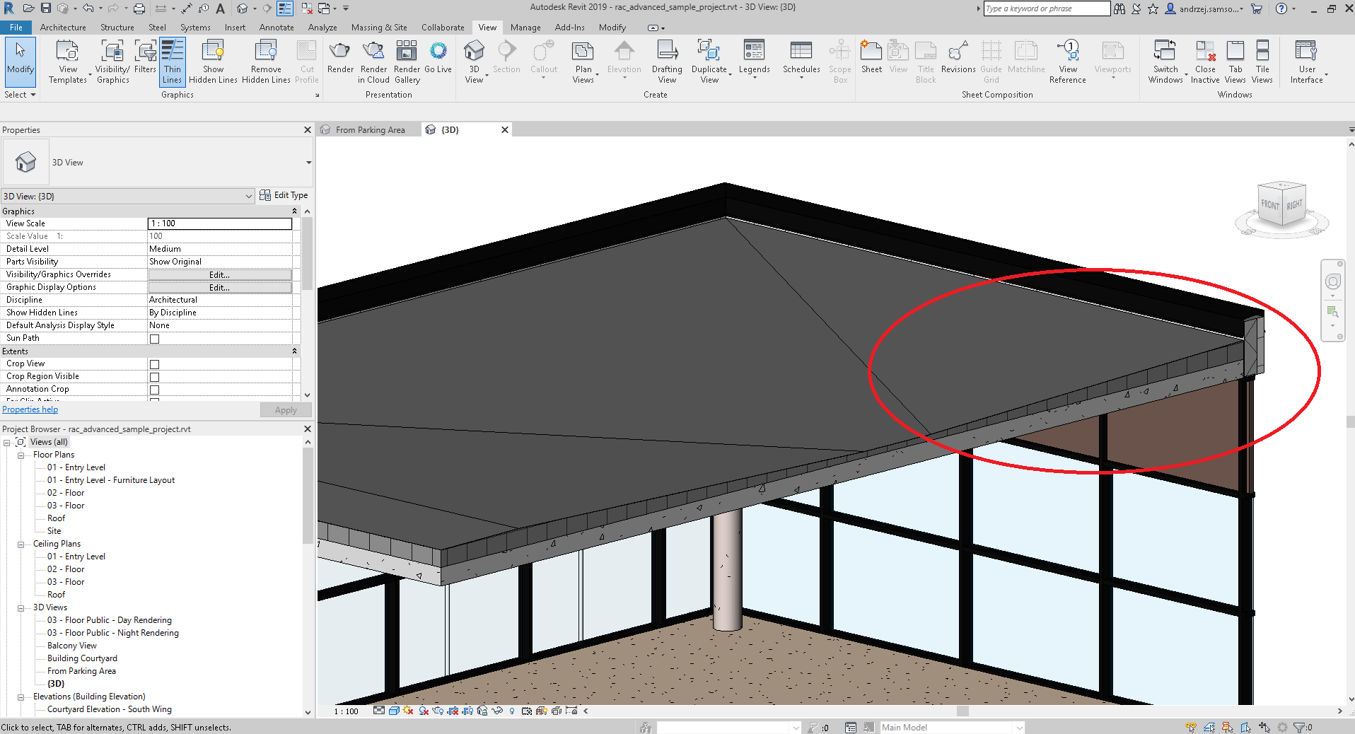 BIM Process for Handling Drainage in Low-Slope Roofs