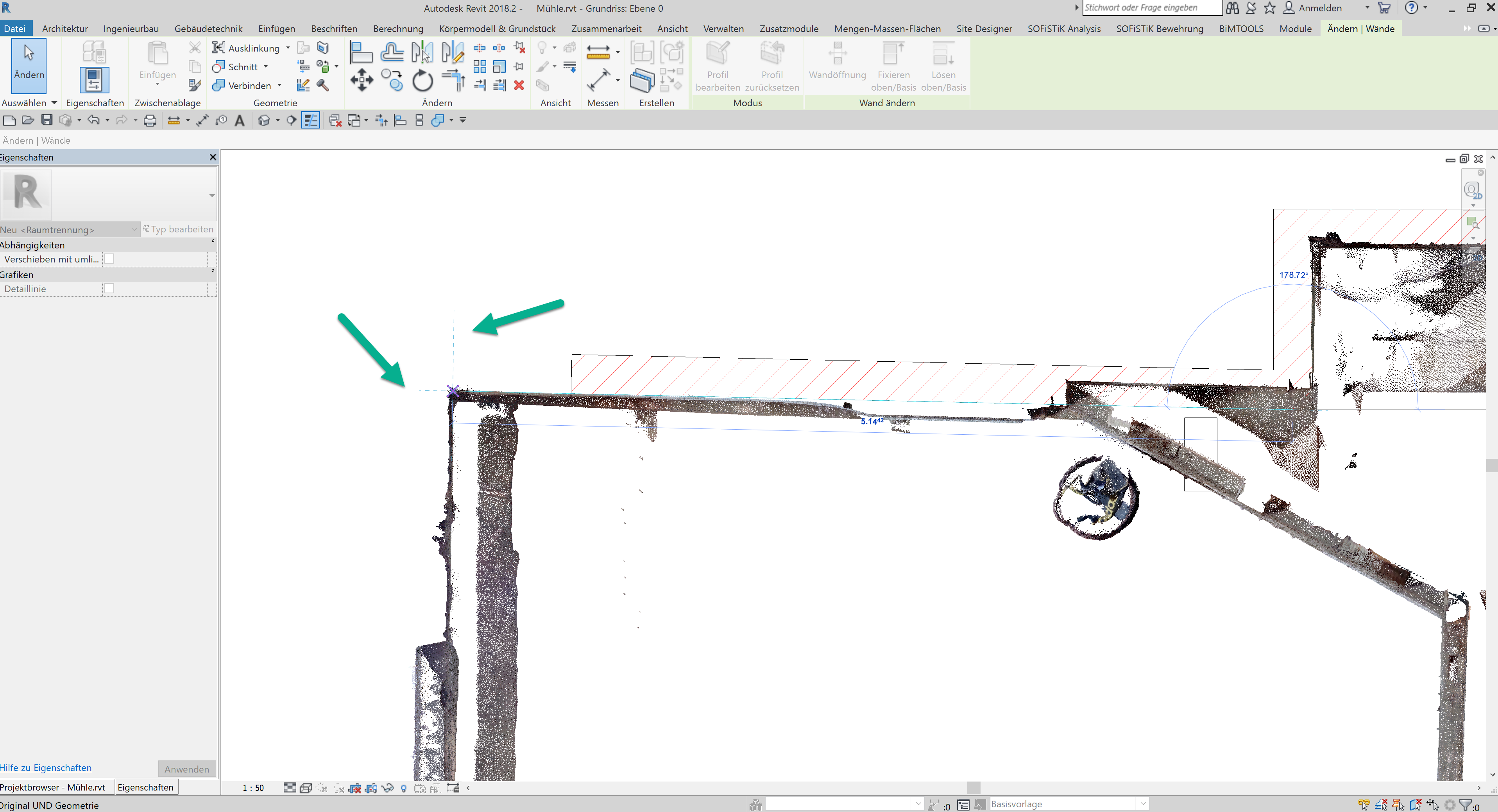 Native BIM workflow for renovation planning