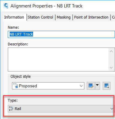 Use Civil 3D to design rail alignments
