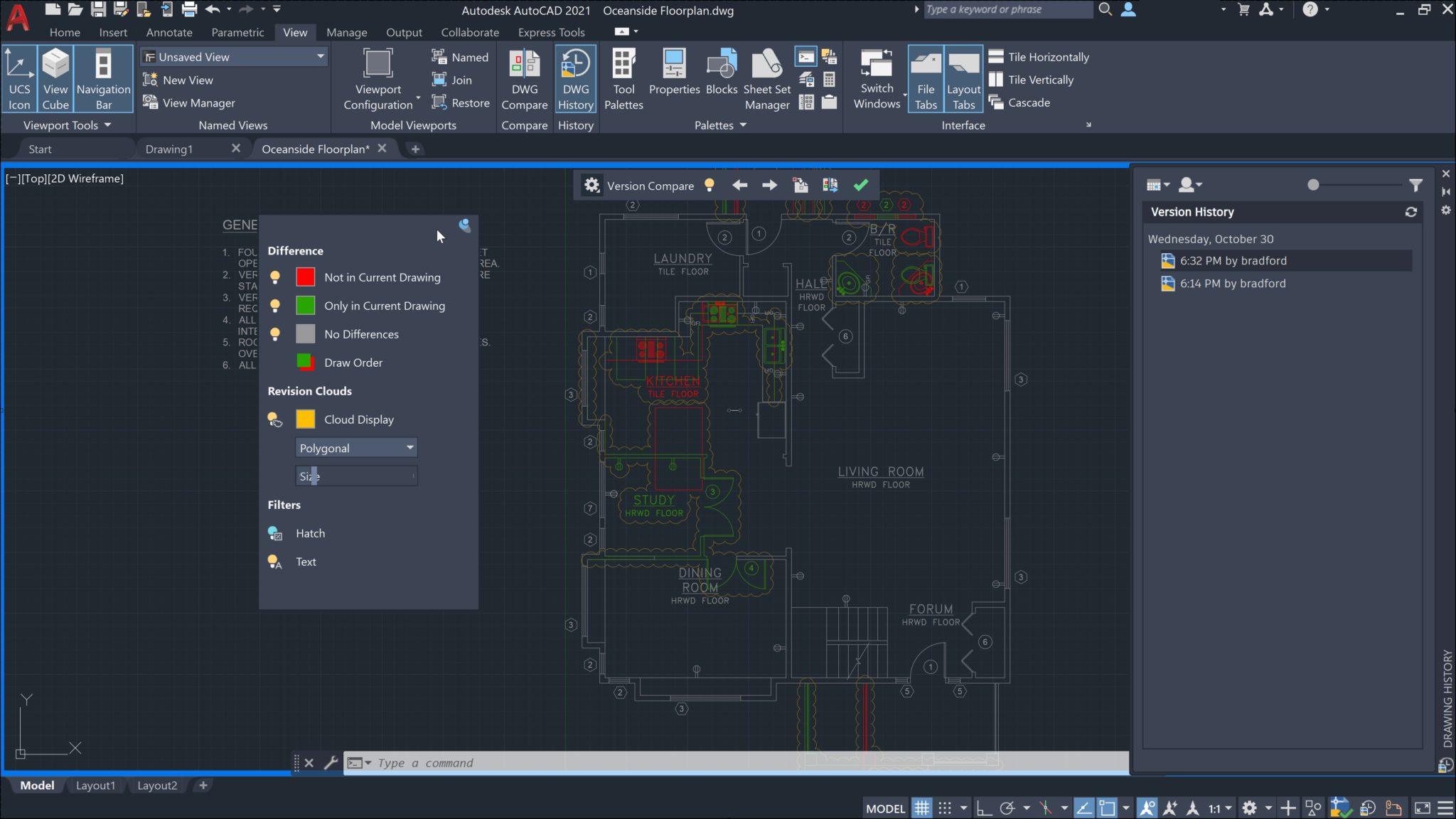 What's New in AutoCAD 2021? Drawing History | AutoCAD Blog | Autodesk