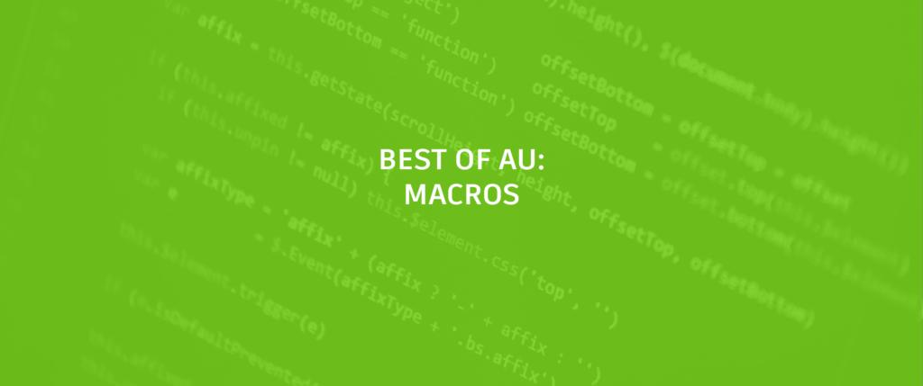 AU 2016 Video: AutoCAD Macros and Cheese - An Automation Feast ...