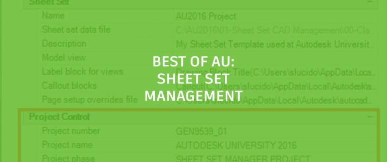 AU 2016 Video: Advanced Topics Using the Sheet Set Manager in AutoCAD ...