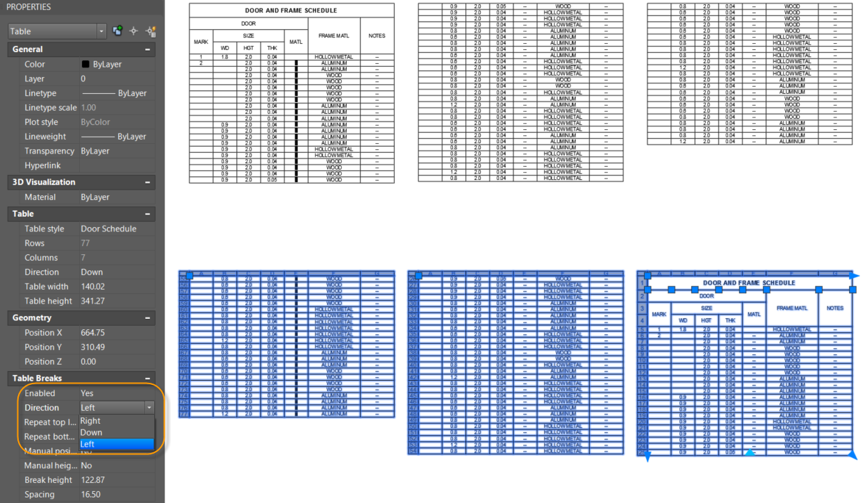 Change AutoCAD Table Direction: Tuesday Tips With Heidi | AutoCAD Blog ...