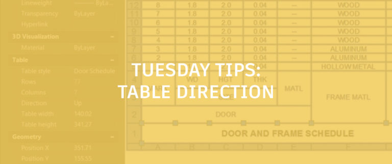 Change AutoCAD Table Direction: Tuesday Tips With Heidi | AutoCAD Blog ...