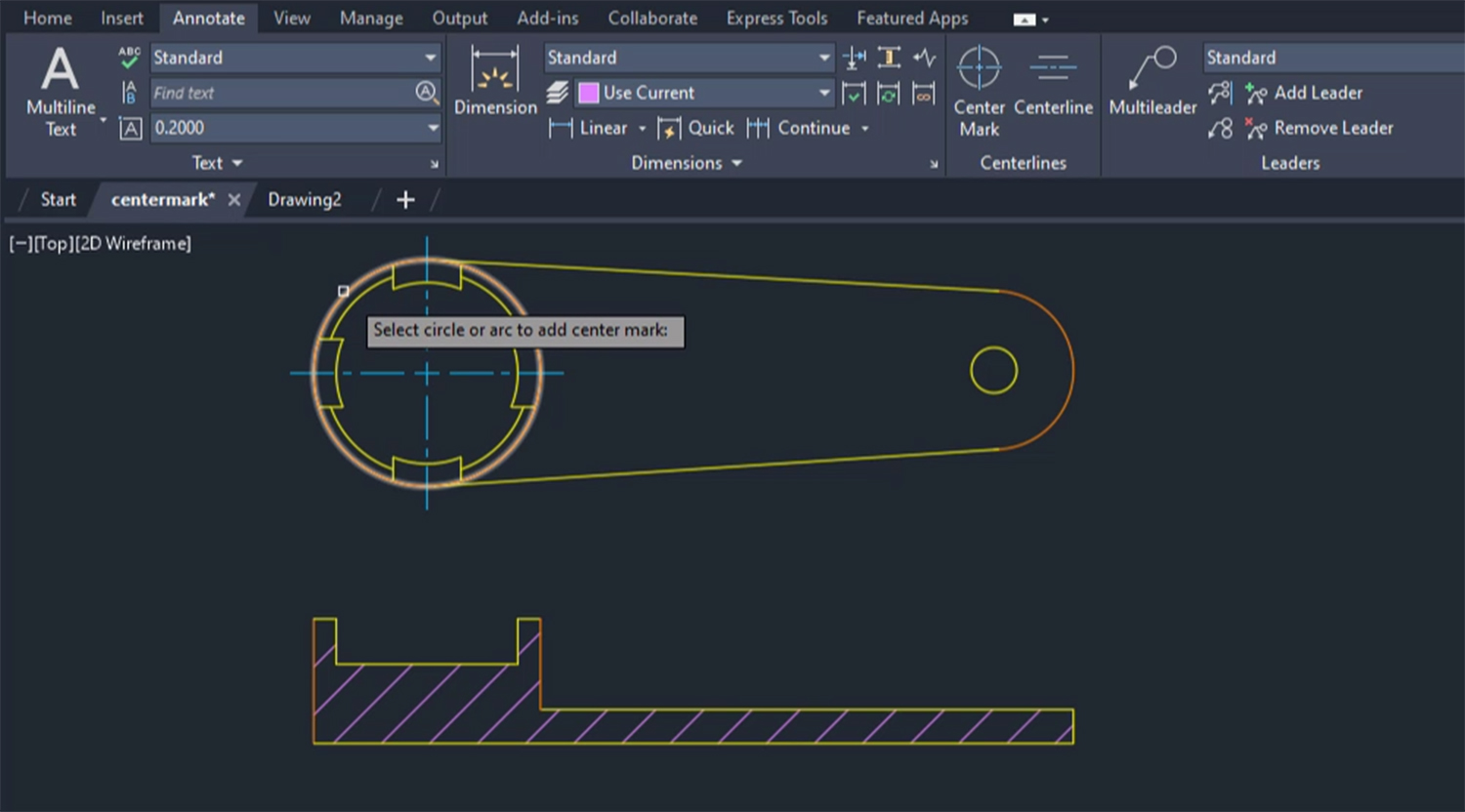 Have You Tried: Create Associative Center Marks and Centerlines in ...
