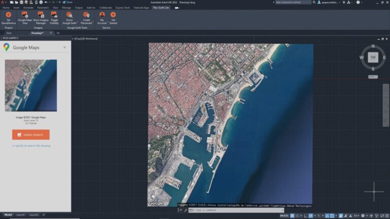 Use Google Maps in AutoCAD for Free With Plex-Earth Lite | AutoCAD Blog ...
