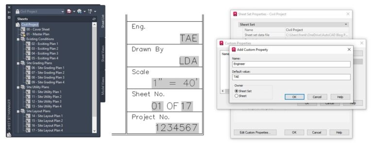 Sheet Set Custom Properties in AutoCAD: Tuesday Tips With Frank ...