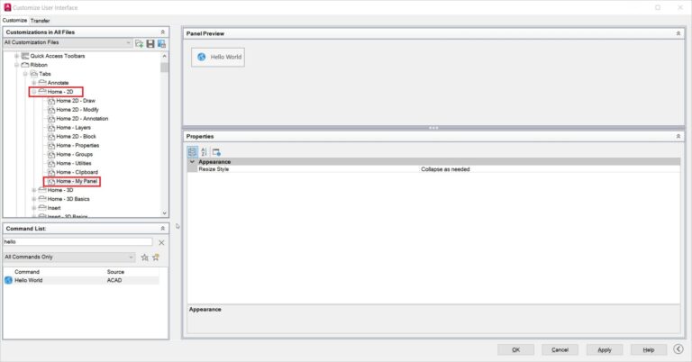 How to Add Custom AutoLISP Commands Into the AutoCAD Ribbon | AutoCAD Blog | Autodesk