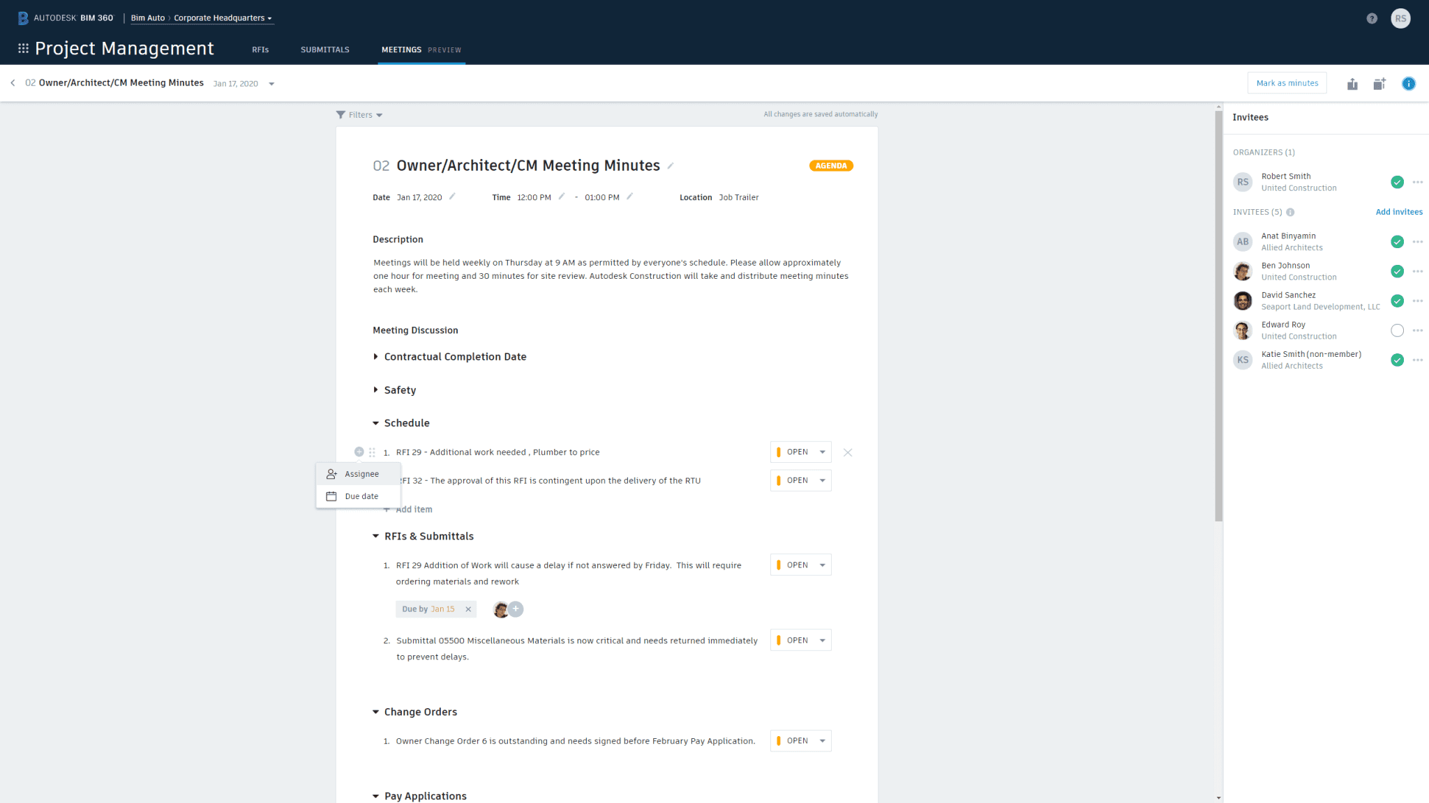 9 Autodesk Construction Product Updates to Simplify 2020 - Digital Builder