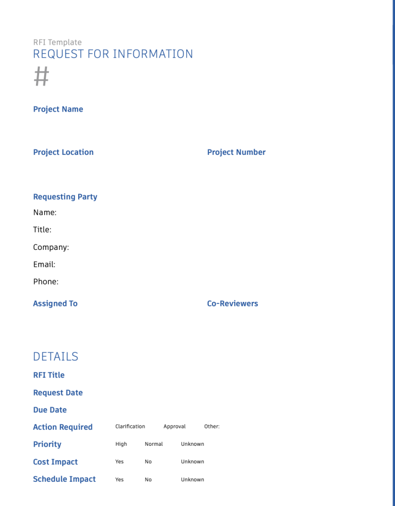 Construction RFI Meaning And Template | Autodesk