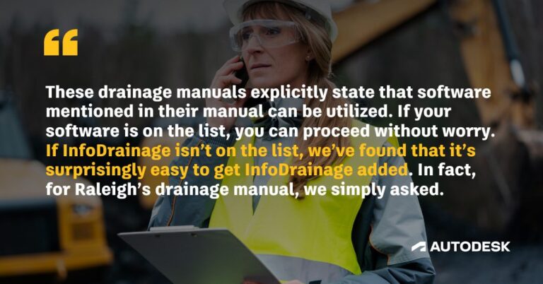 Can you use InfoDrainage? What to do when an official drainage design ...