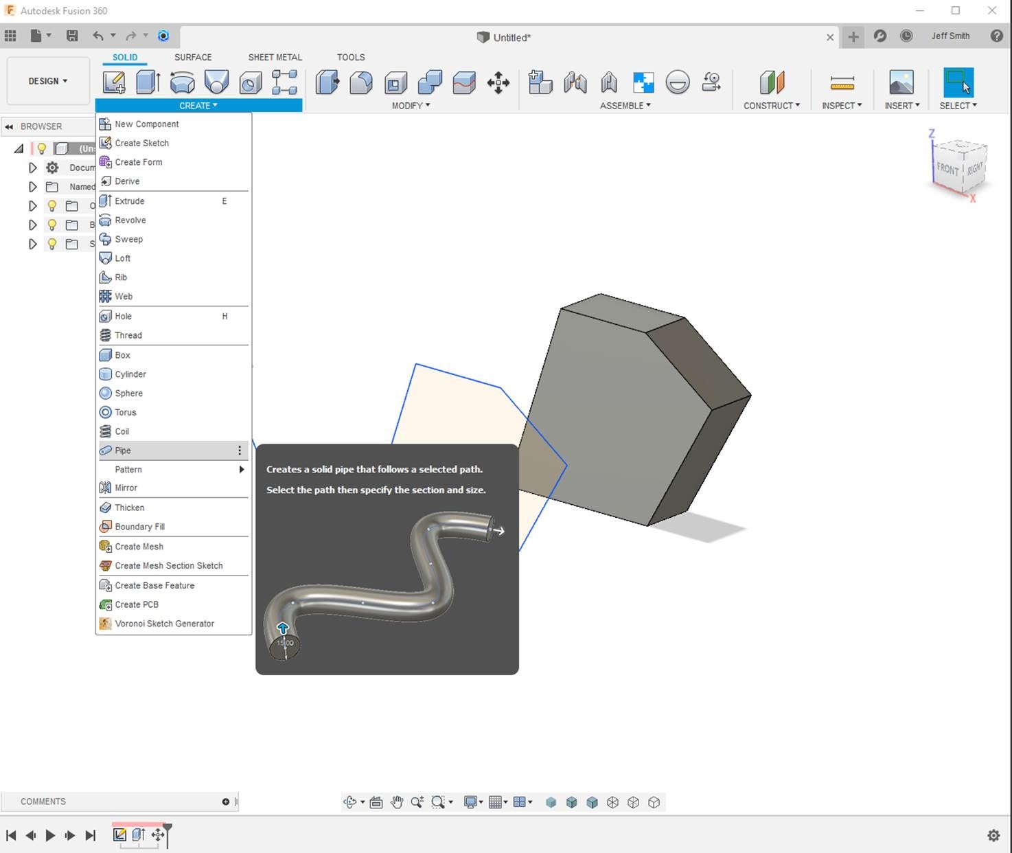 Tech Tip: Using the Pipe Command in Designs/Solids - Fusion Blog