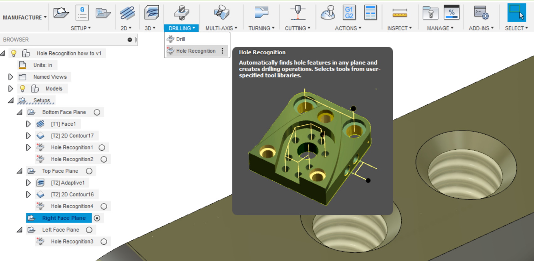 Automating hole recognition and drilling in Fusion 360 - Fusion 360 Blog