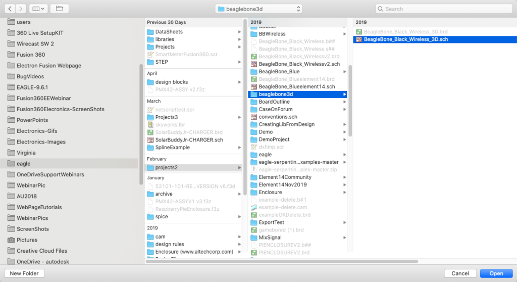 Edit your Autodesk EAGLE electronic design files