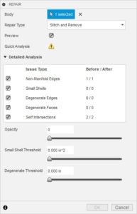 Introducing the Mesh Repair Detailed Analysis Tool in Fusion 360