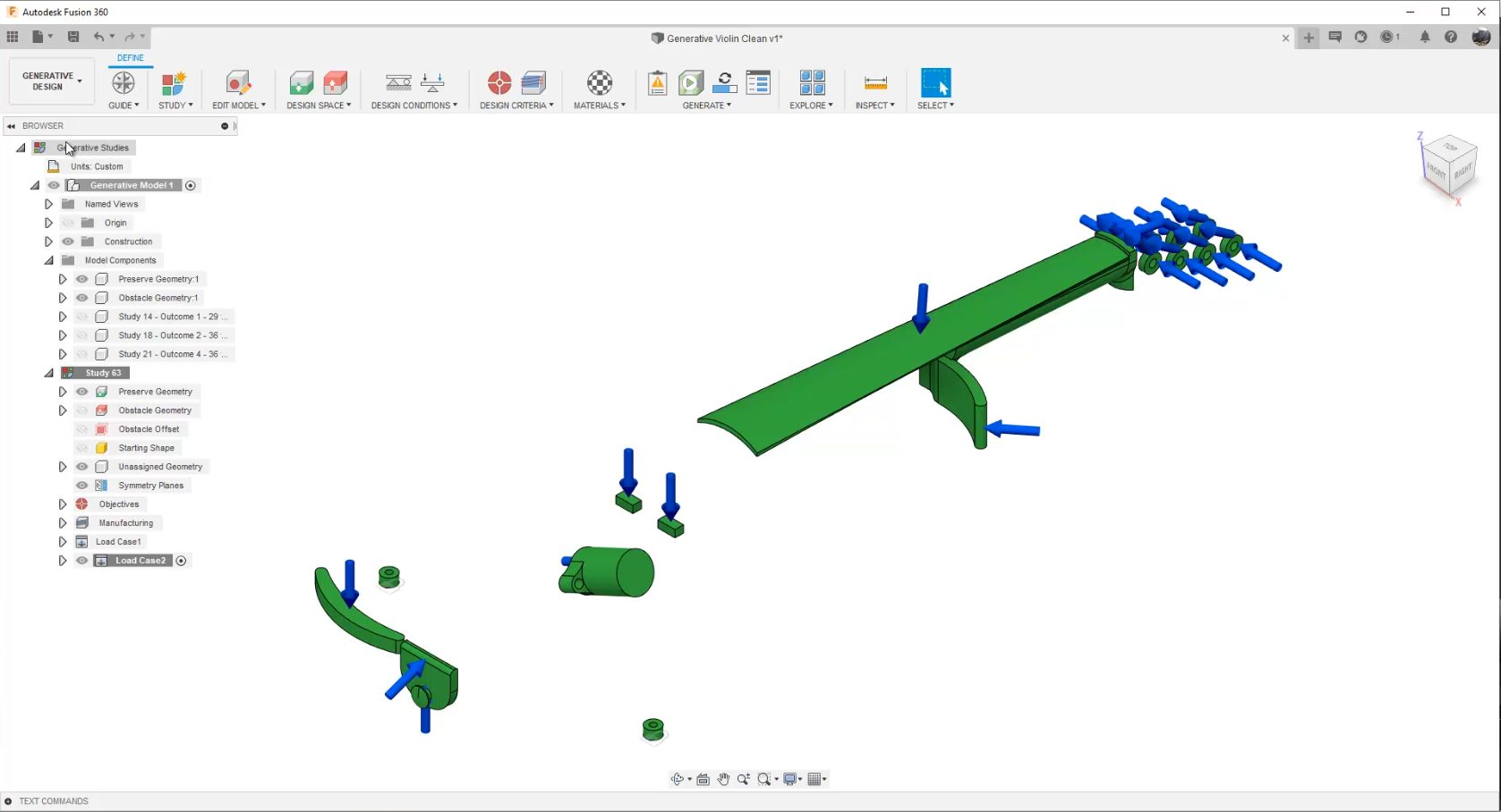 An Electric Violin Designed with Generative Design in Fusion 360