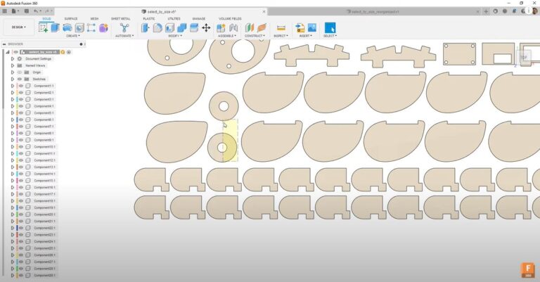 How to Select Multiple Components in Fusion 360
