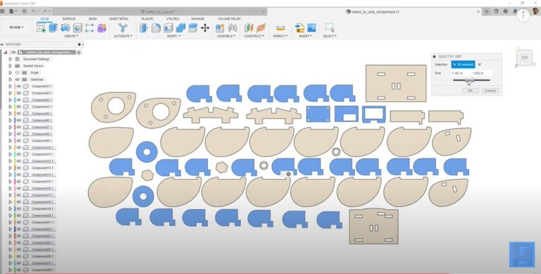 How to Select Multiple Components in Fusion 360