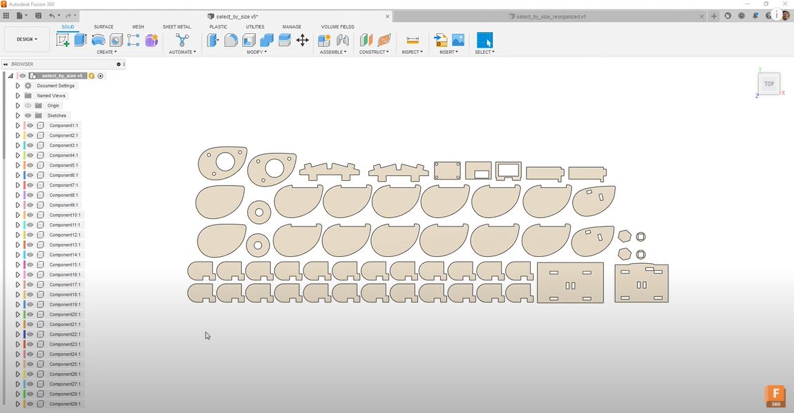 How to Select Multiple Components in Fusion 360