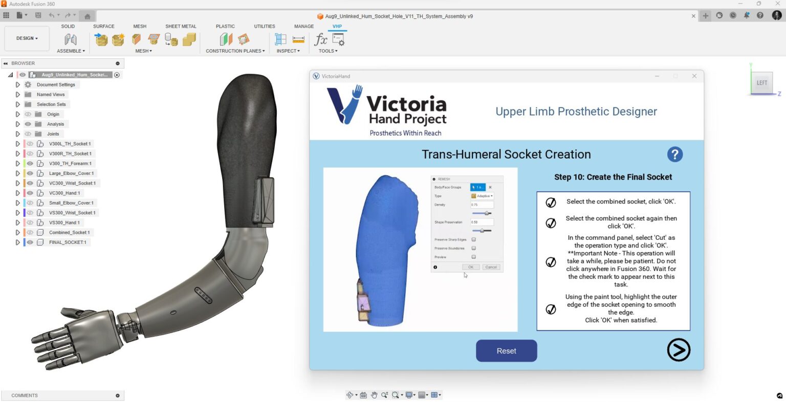 Victoria Hand Project: Prosthetic Design with Autodesk Fusion