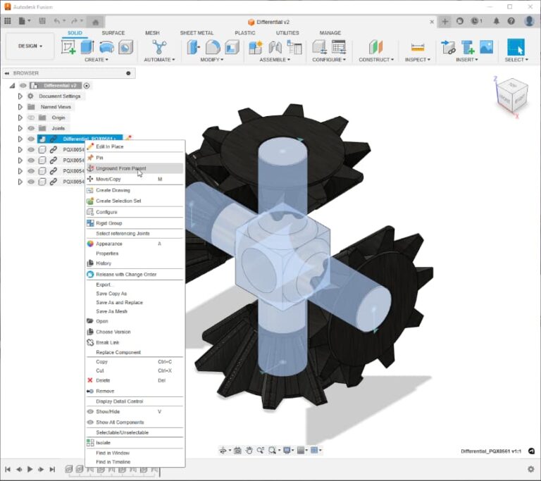 Introducing Ground to Parent: A New Assembly Tool in Autodesk Fusion ...