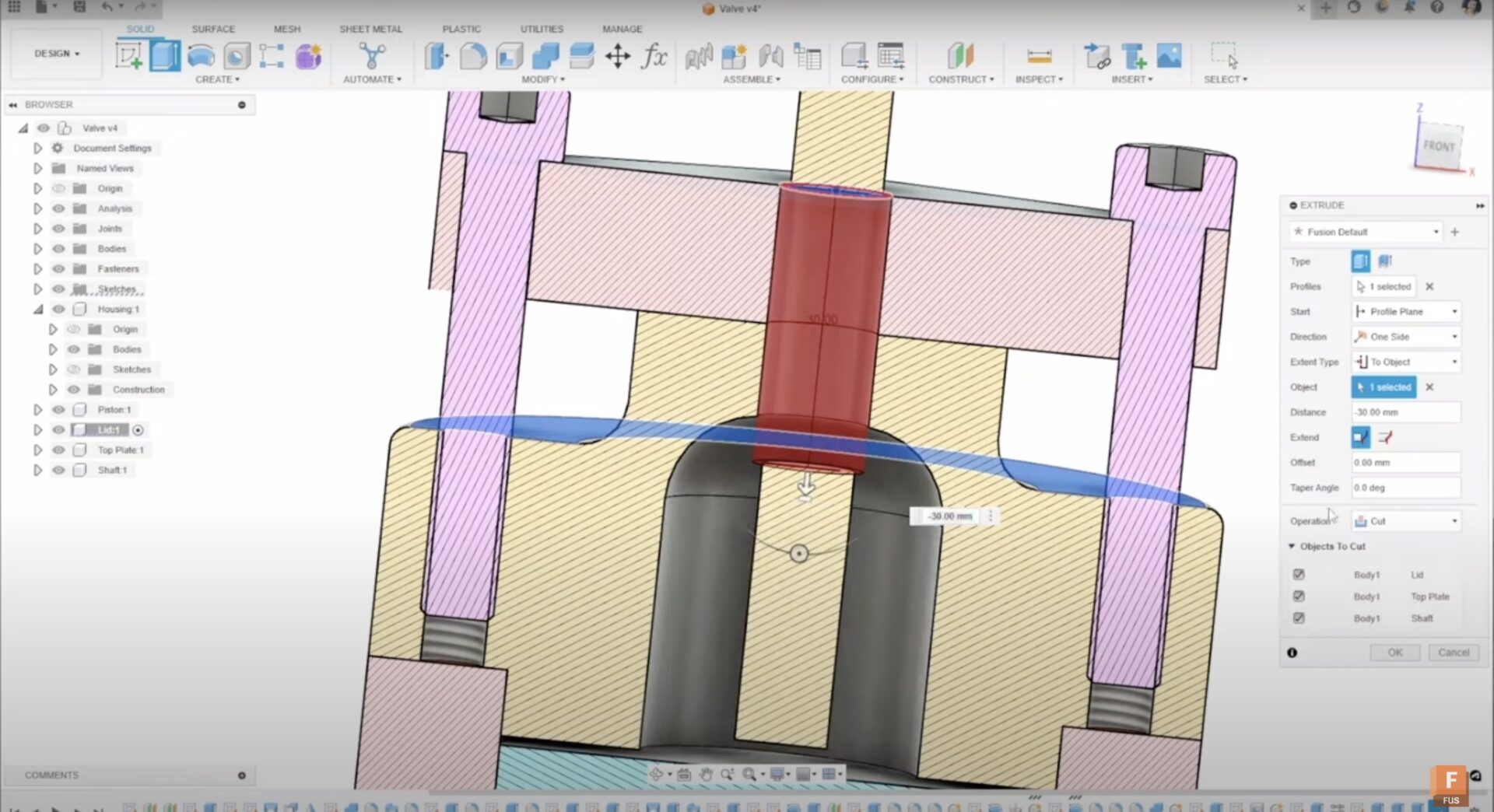 Every Way to Cut Models with the Extrude Tool in Autodesk Fusion - Fusion Blog